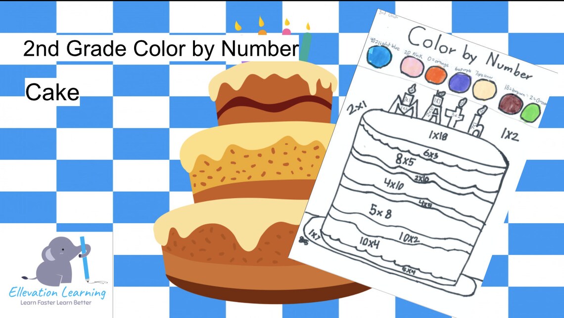 3rd Grade Color by Number - Etsy