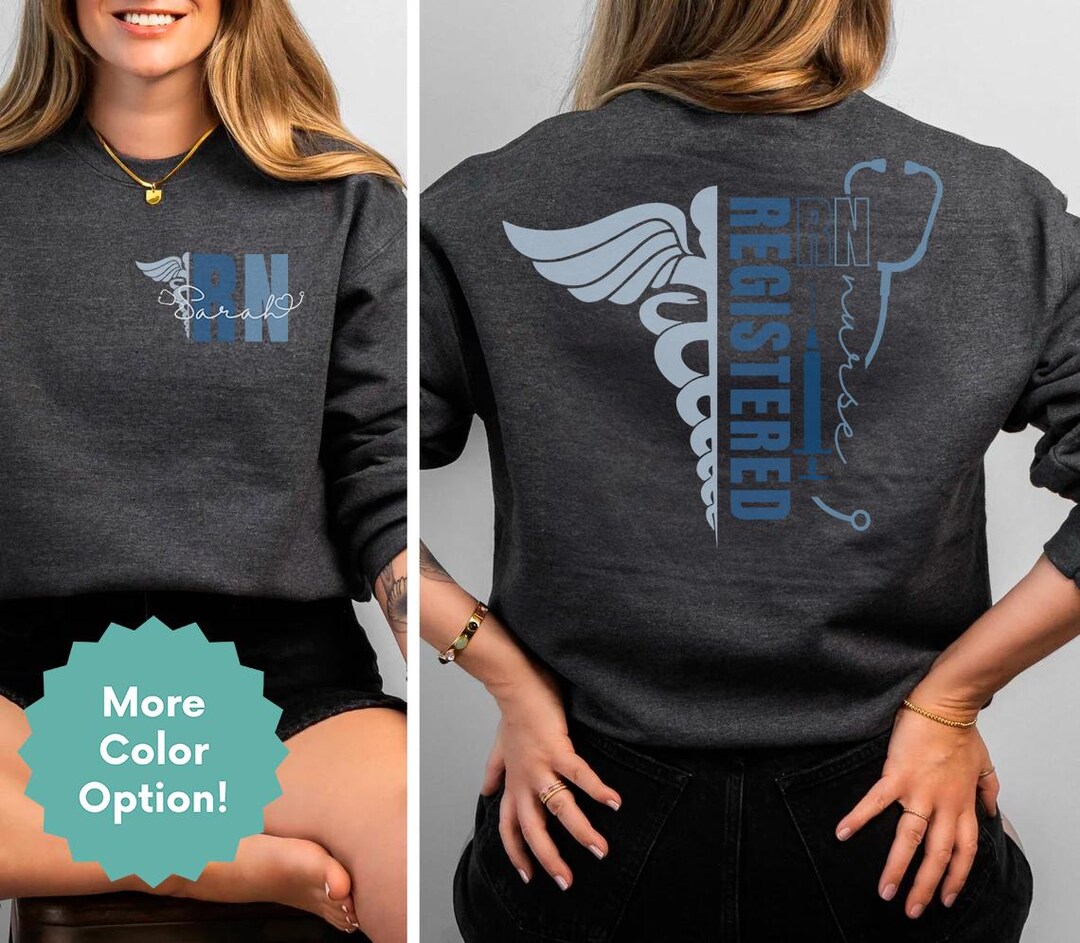 Personalized Registered Nurse Sweatshirt,custom Year RN Sweater,nurse ...