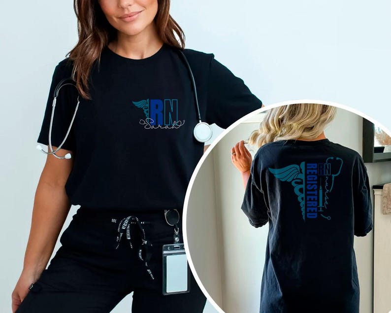 Personalized Registered Nurse T-shirt, Leopard RN Tee, Funny Nursing ...