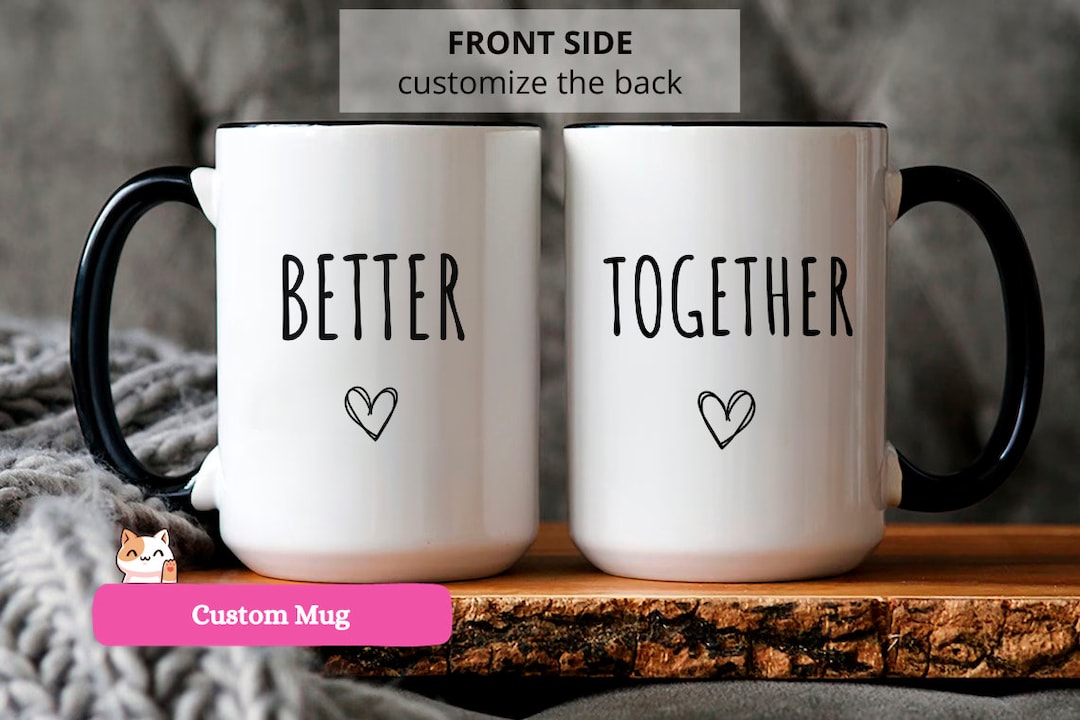 Better Together Mugs Set,mr and Mrs Mugs,custom Couple Coffee Mug Set ...