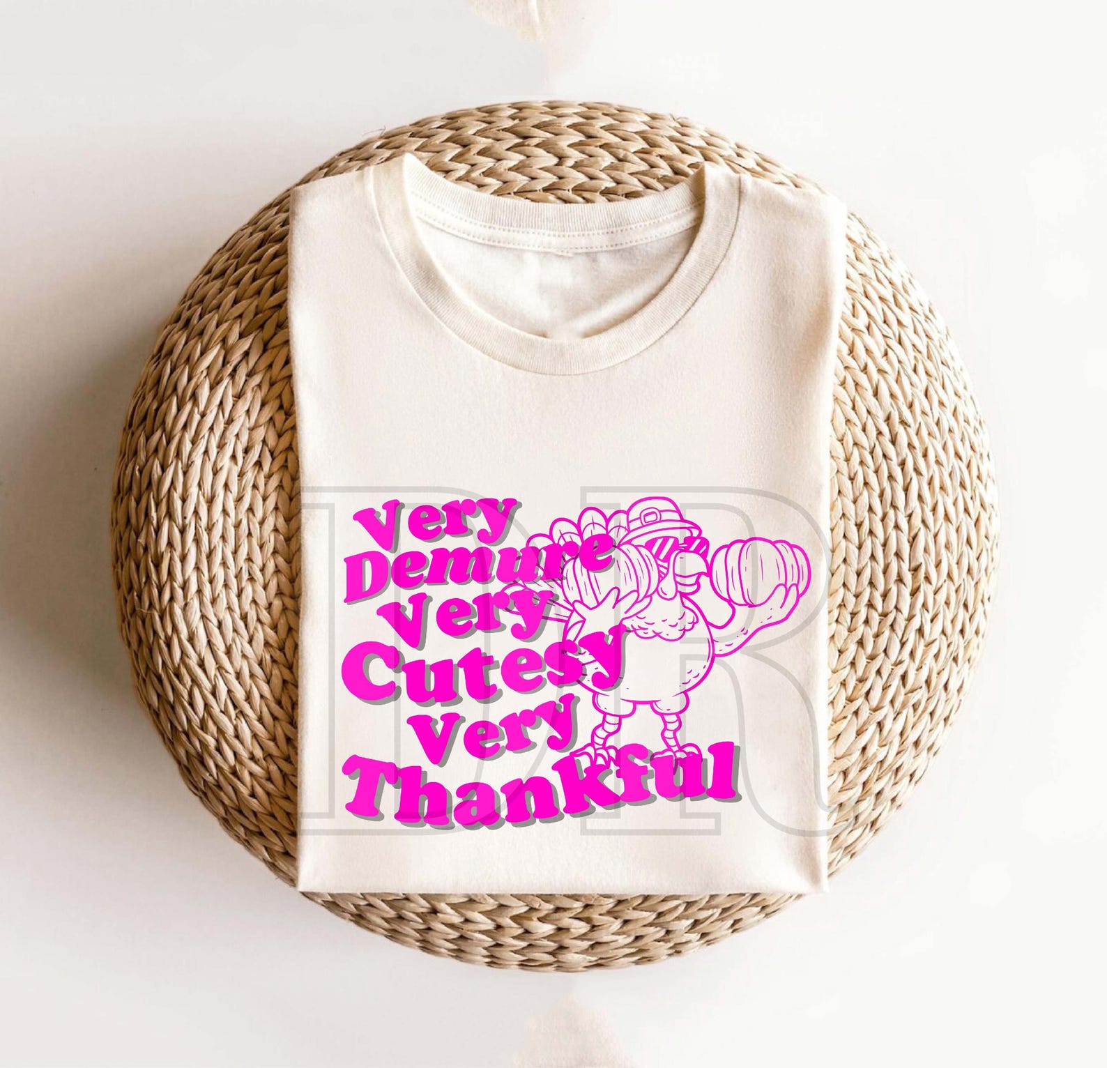 Pink Very Demure Very Cutesy Very Thankful PNG, Cute Thanksgiving PNG ...