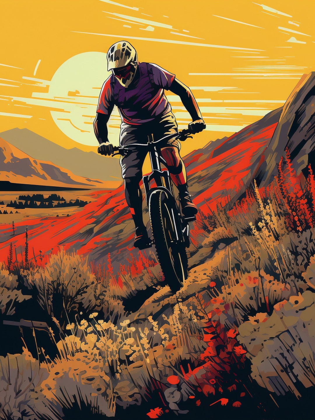 Vector Art Poster #1, Graphic Design - Outdoors, Adventure, Bike, Run ...