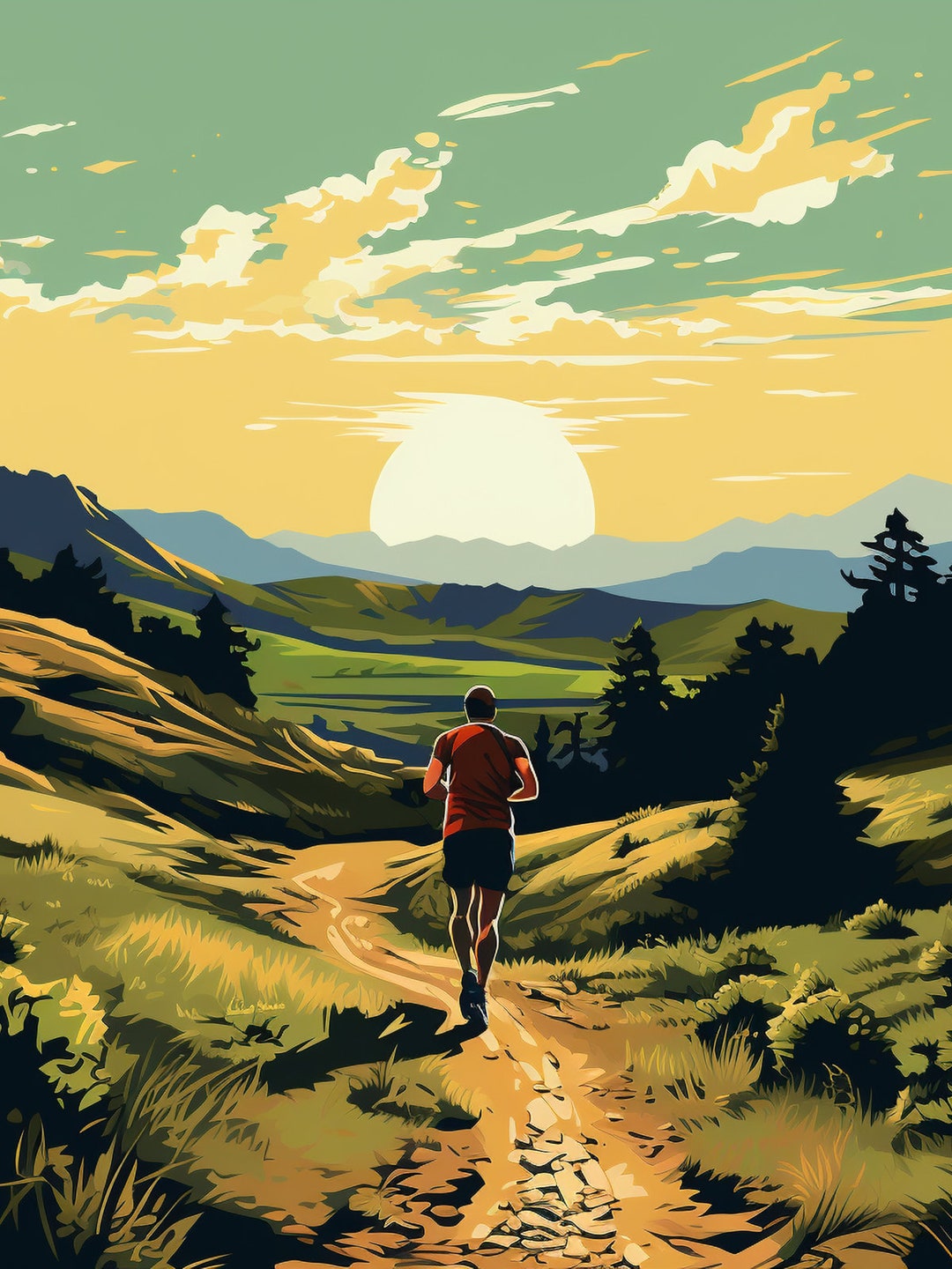 Vector Art Poster #29, Graphic Design - Outdoors, Adventure, Bike, Run ...