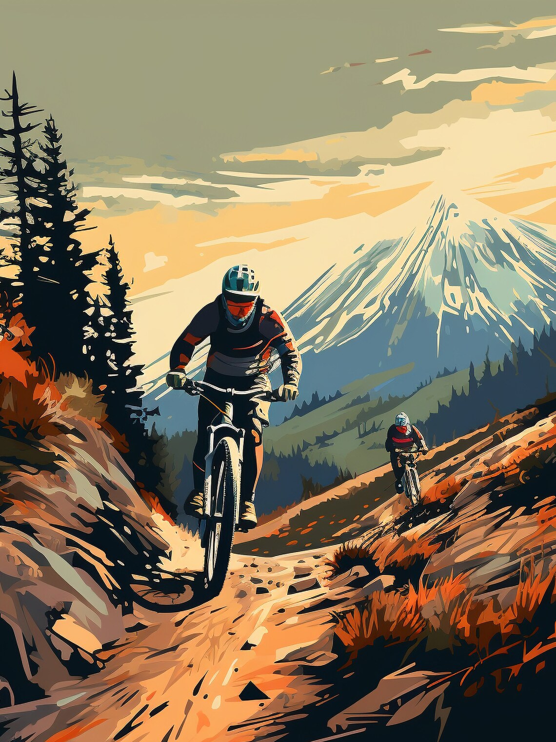 Vector Art Poster #6, Graphic Design - Outdoors, Adventure, Bike, Run ...