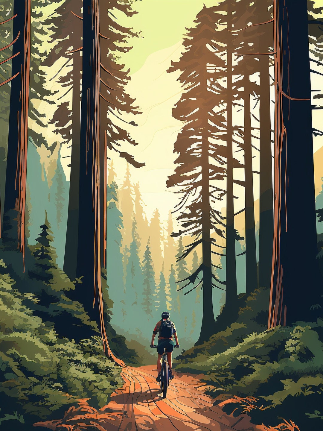 Vector Art Poster 18, Graphic Design Outdoors, Adventure, Bike, Run ...