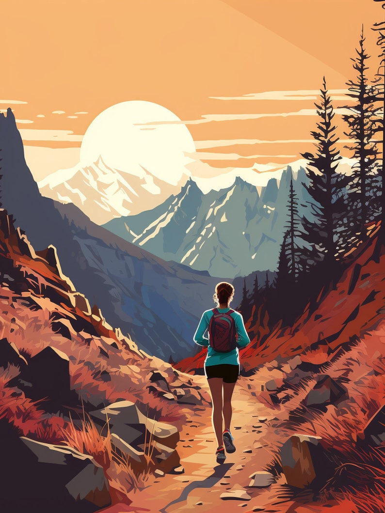 Vector Art Poster #25, Graphic Design - Outdoors, Adventure, Bike, Run ...