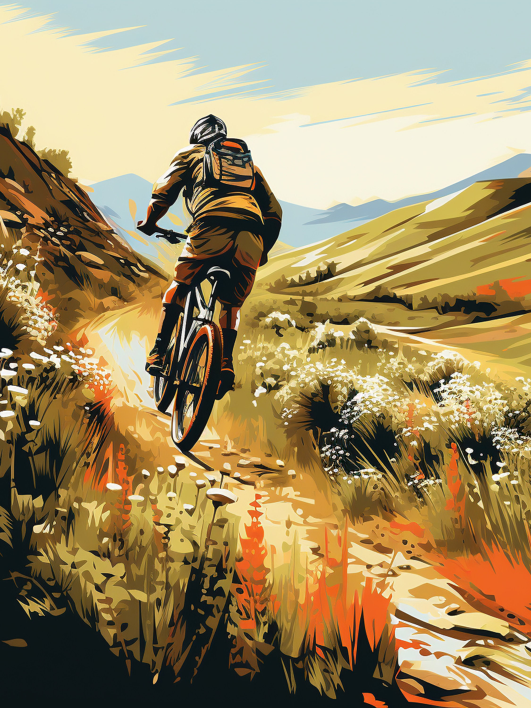 Vector Art Poster #2, Graphic Design - Outdoors, Adventure, Bike, Run ...