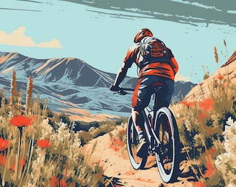 Vector Art Poster #16, Graphic Design - Outdoors, Adventure, Bike, Run ...