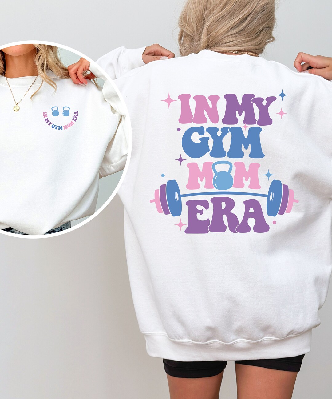 In My GYM MOM ERA Sweatshirt | Gift for Mom | Mother's Day | Gym Shirt ...