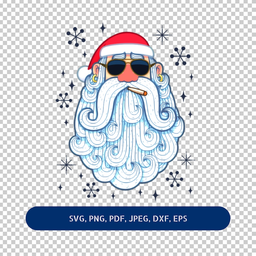 Santa Svg Santaclaus Clipart Santa PNG Christmas Decor Print - Etsy