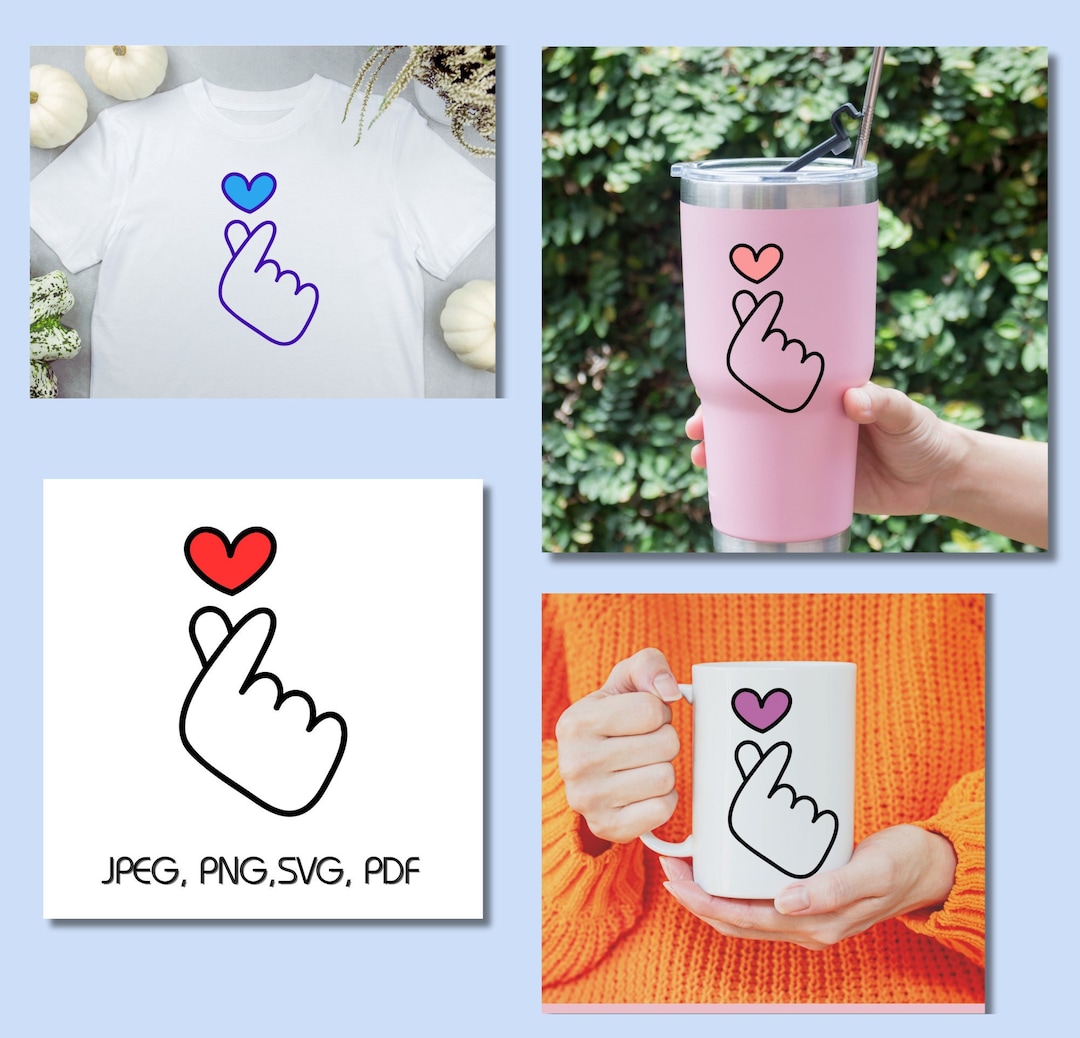 Korean Love Emoji SVG Korean Heart Emoji Digital Download K - Etsy