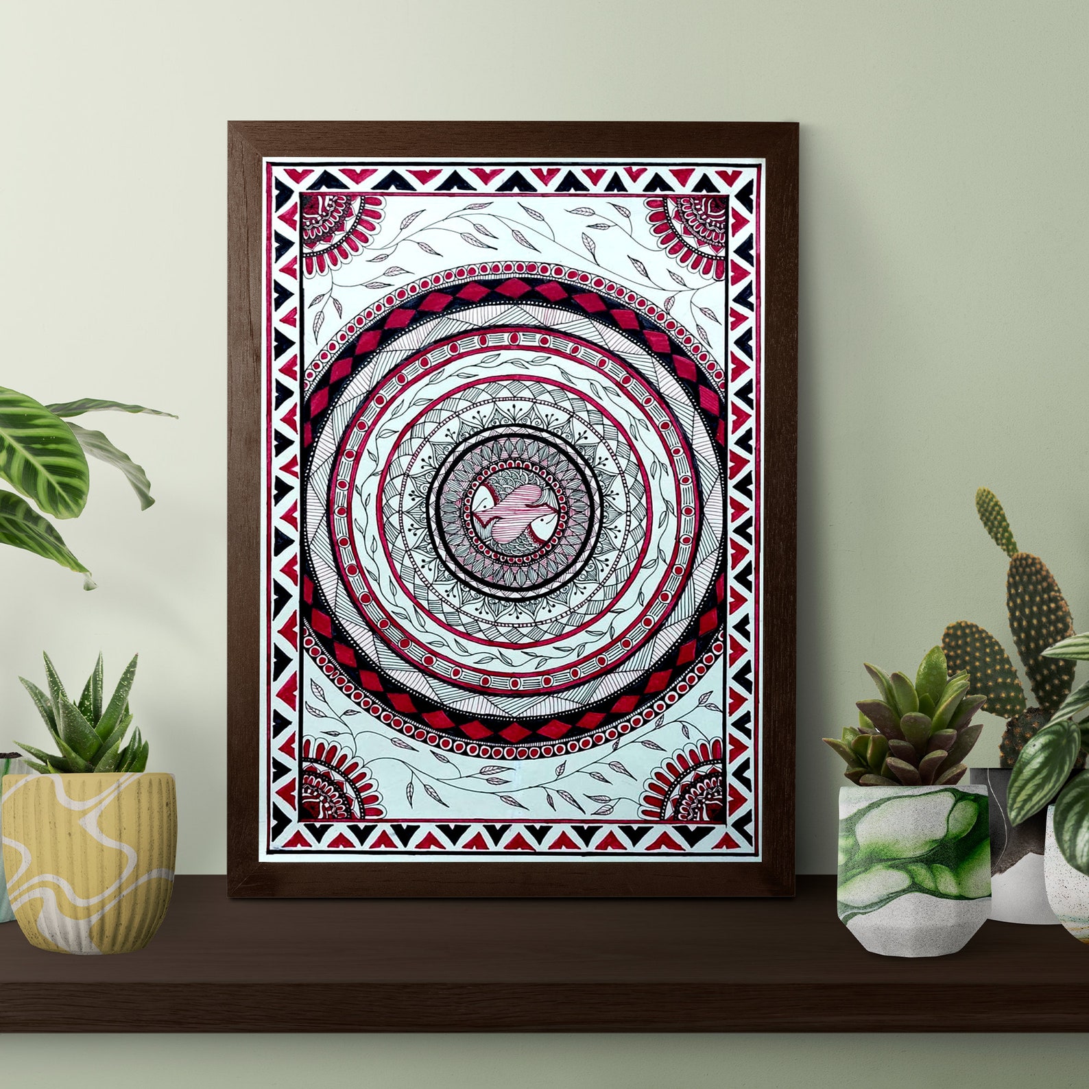 Godna Madhubani Art A3 Size for Drawing Room, Living Room, Bedroom - Etsy