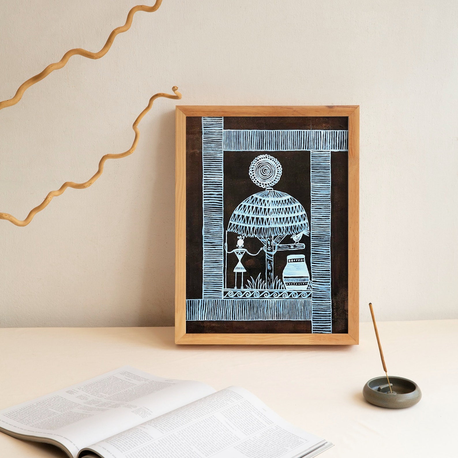 Saura Painting A4 Size for Drawing Room, Living Room, Bedroom - Etsy