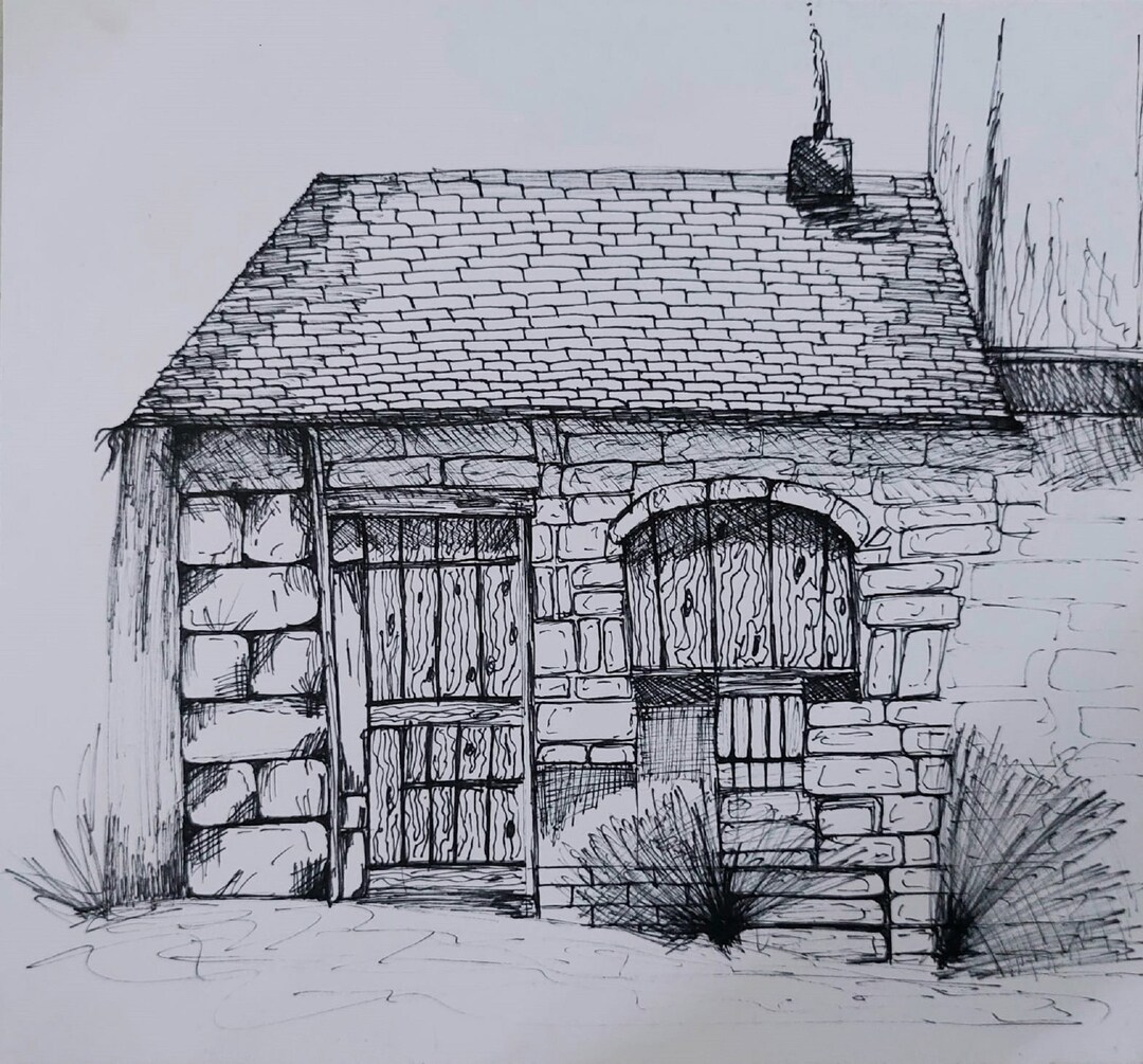 Pen Sketch for Drawing Room, Living Room, Bedroom - Etsy