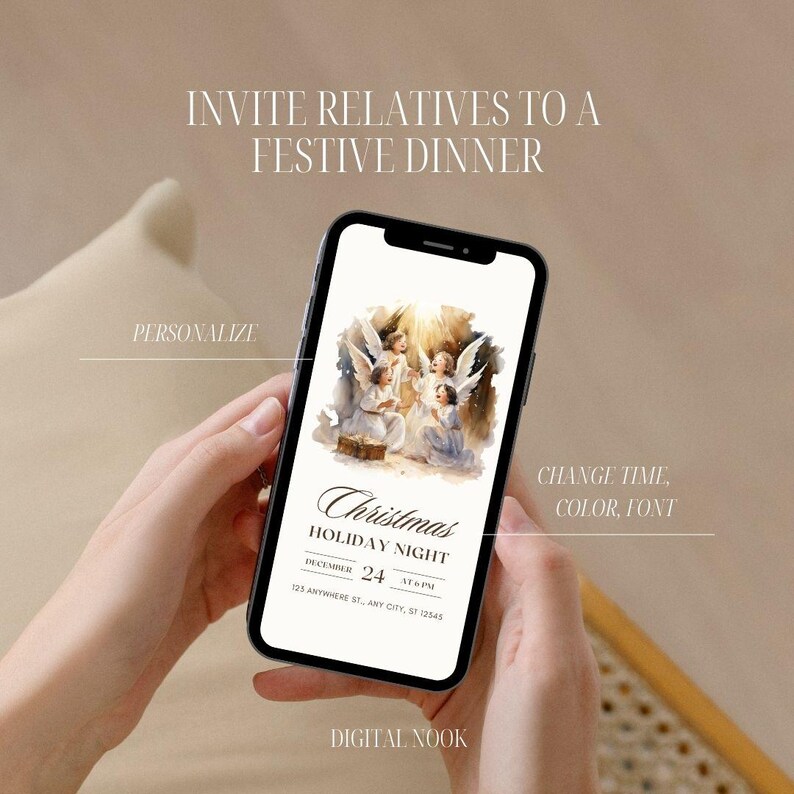 Nativity Invitation, Religious Christmas Invitation, Church Invitation ...