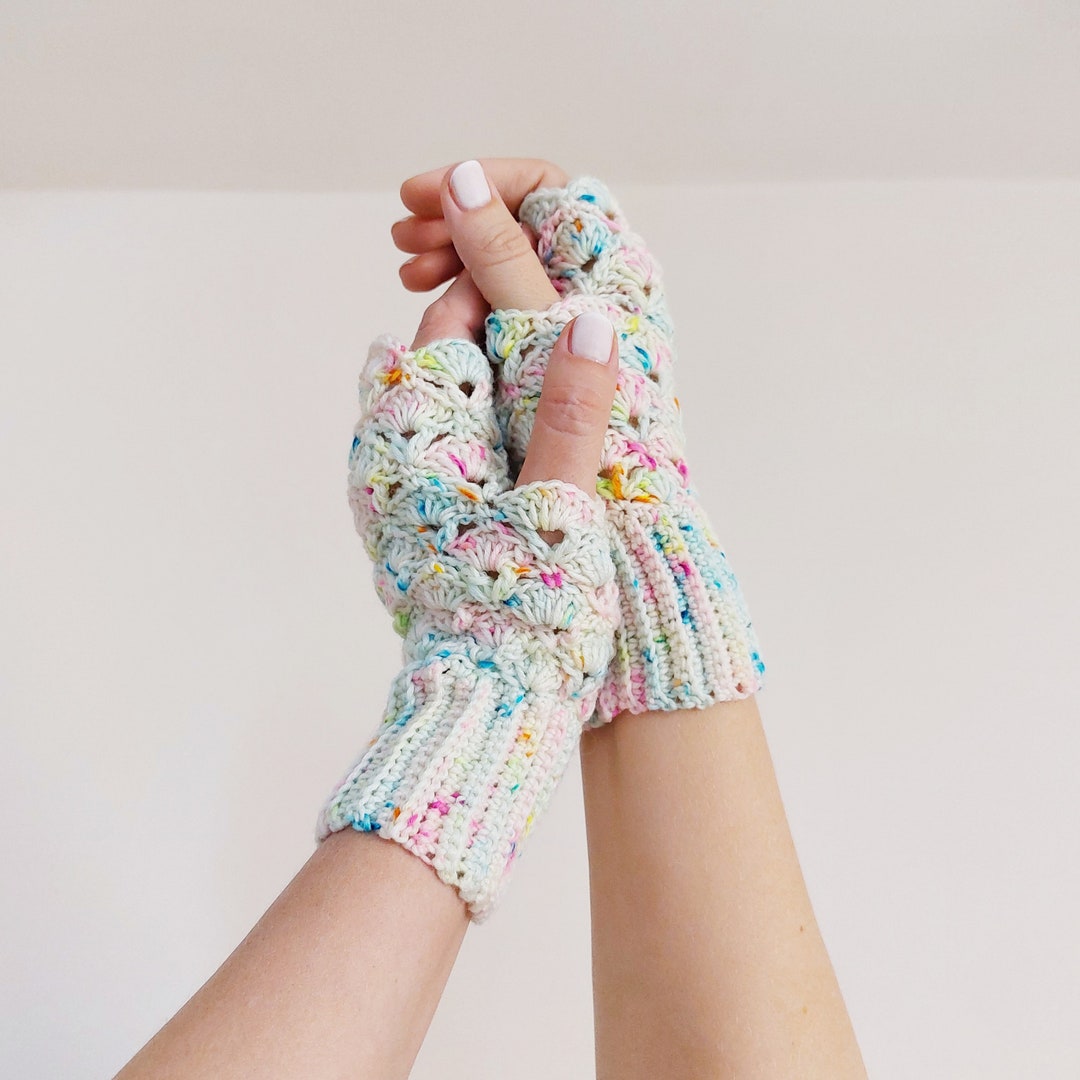 Wool Mittens Unicorn Color Premium Wool Fingerless Gloves. Lana Grossa ...