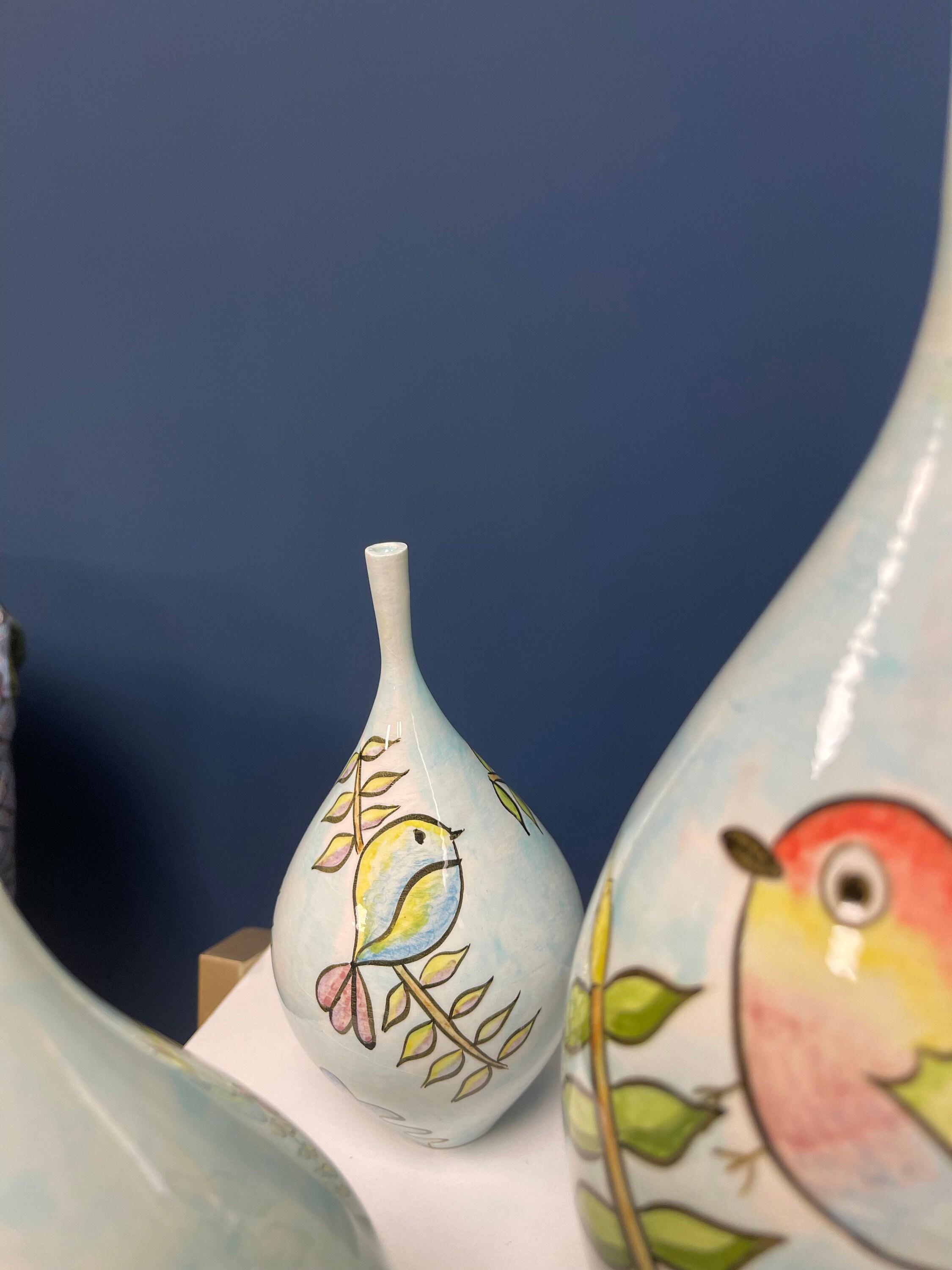 3piece Bird Motif Tile Art Egg Set,homedecor,officedecor,home Art ...