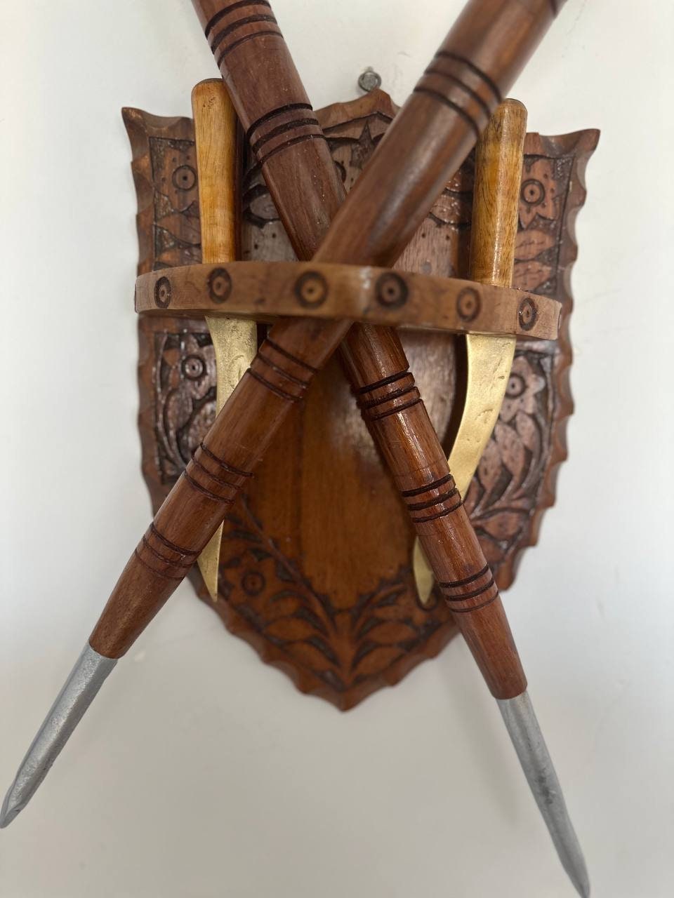 Hand-carved Wooden Decorative Axe and Knife Set - Etsy