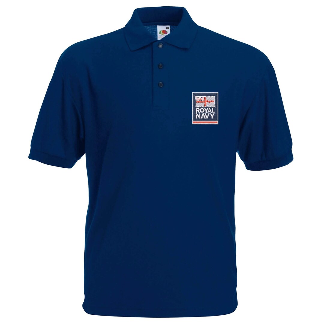 OFFICIAL Royal Navy Embroidered Polo Shirt - Officially Licensed UK ...