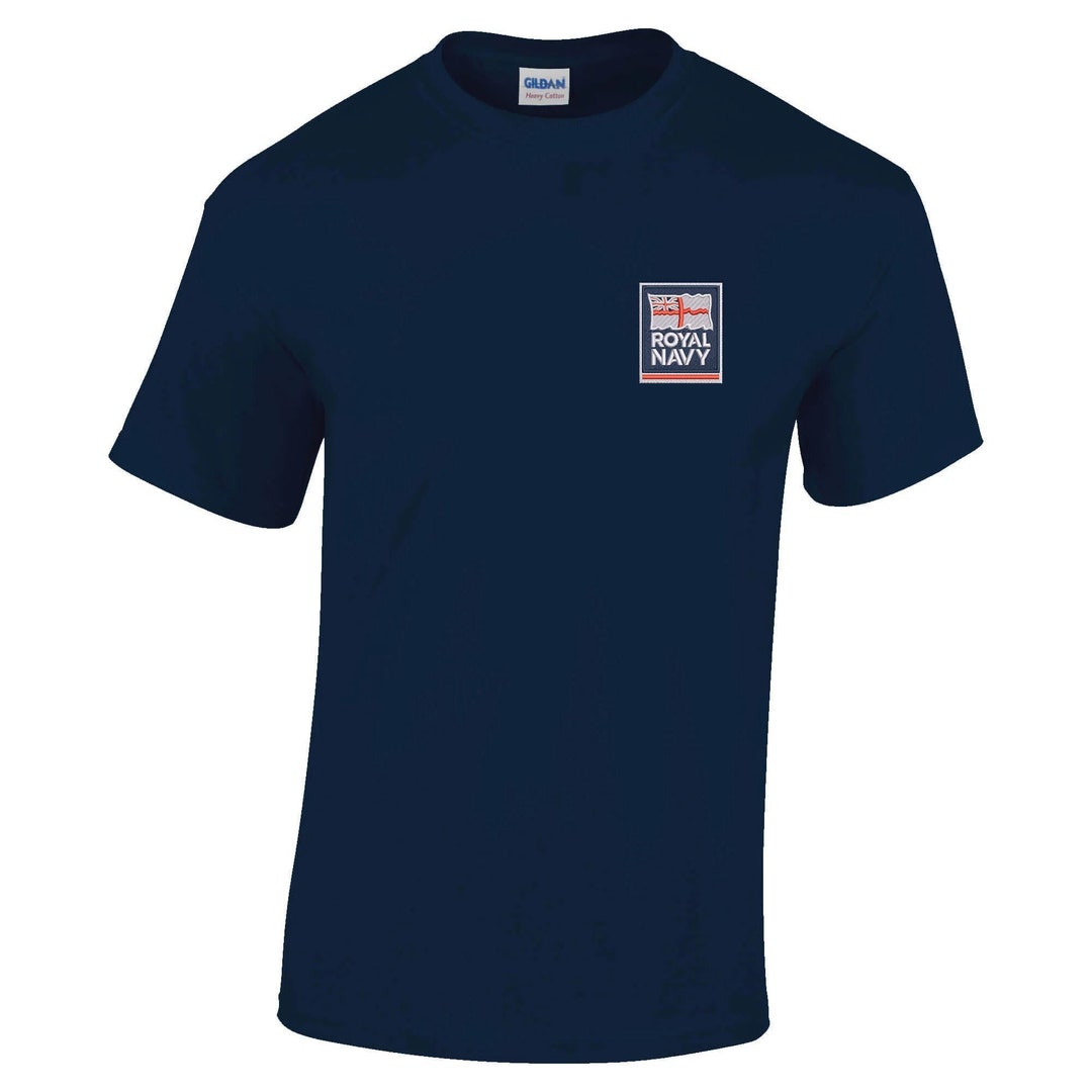 OFFICIAL Royal Navy Embroidered 100% Cotton T-shirt - Officially ...