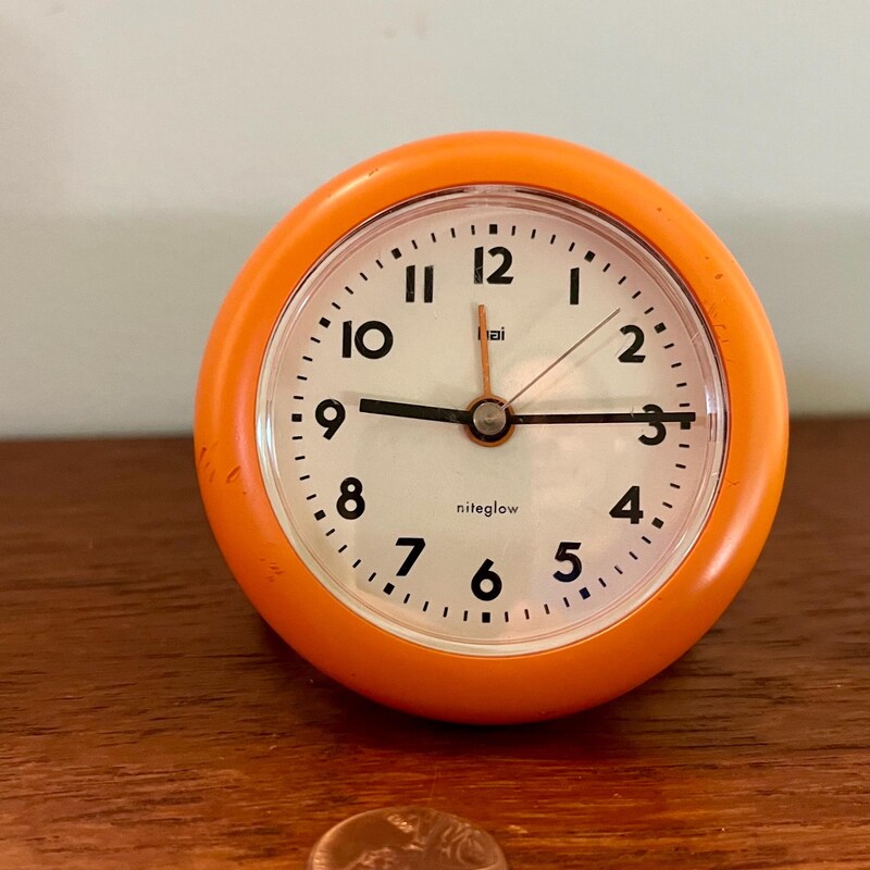 Orange Clock - Etsy