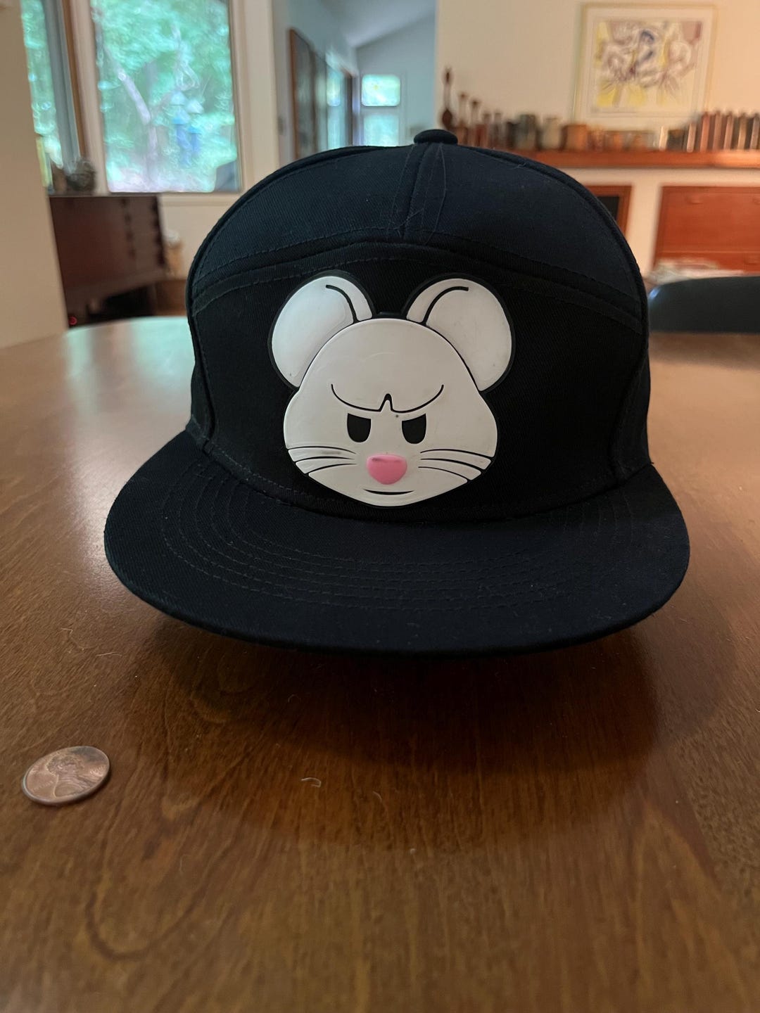 Soy El Raton Vintage Snap-back Baseball Hat - Black W/ Light Gray and ...