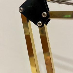 Electrix Vintage Black Enamel & Brass Chrome Architects Desk, Table or ...