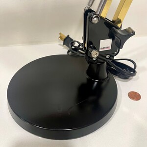 Electrix Vintage Black Enamel & Brass Chrome Architects Desk, Table or ...