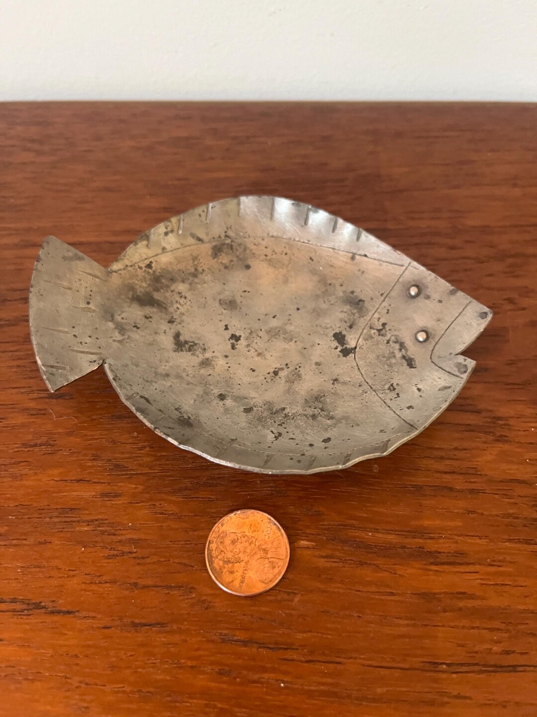 Swedish Vintage Handcrafted Stamped, Cut and Engraved Flounder fish ...
