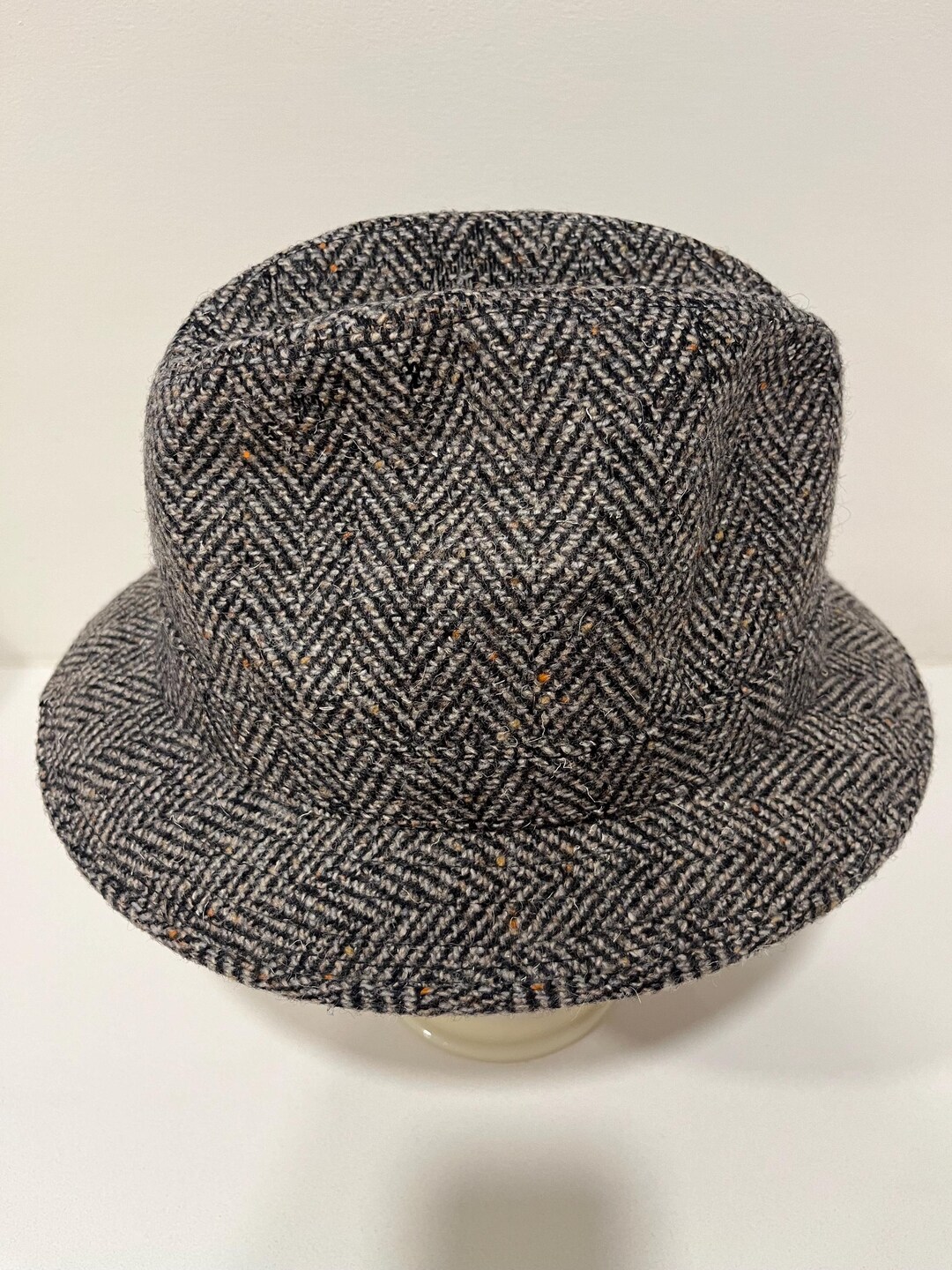 Pendleton Vintage Tweed Herringbone Fedora Hat 100% Wool Size 7 3/8th New Old Stock Original ...
