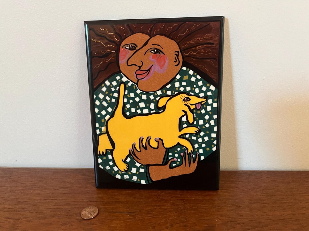 Denison (pat Custer) Vintage Handpainted and Signed 8x6” Ceramic Wall ...