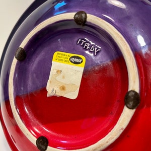 Raymor Red and Purple With Green Highlights Ashtray / Catch-all Likely ...