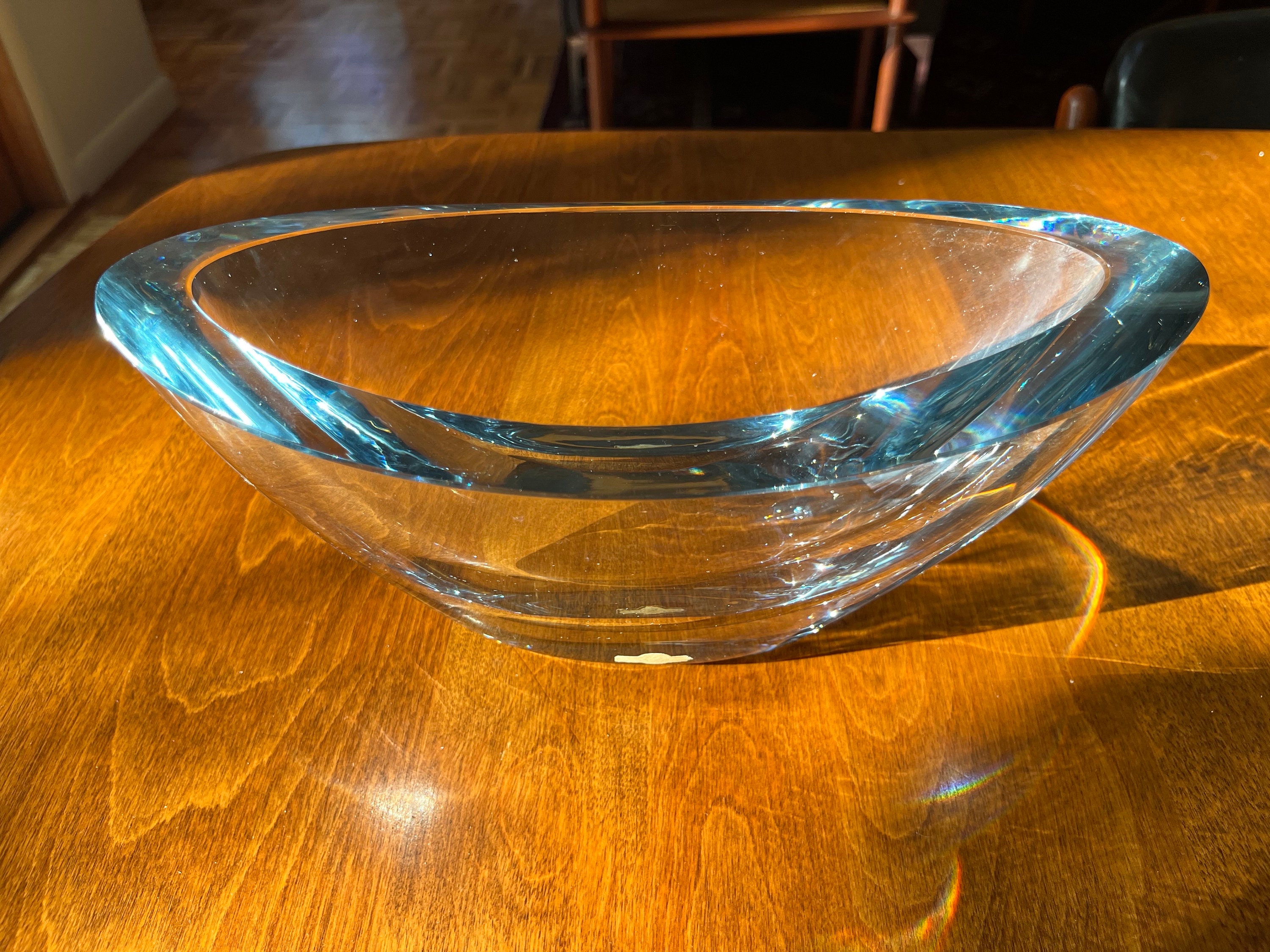 Strombergshyttan Vintage Large Clear Art Glass Vase Molded - Etsy