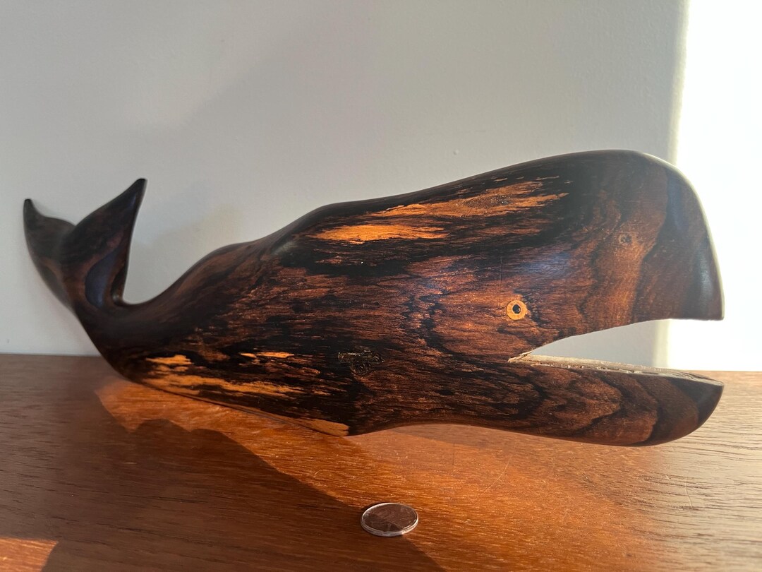 Carol Warren Vintage Handcrafted Rosewood Sperm Whale Wall-mounted ...