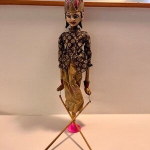 Indonesian, Set of 2 Vintage Wayang Golek Hand Puppets; Complementary ...