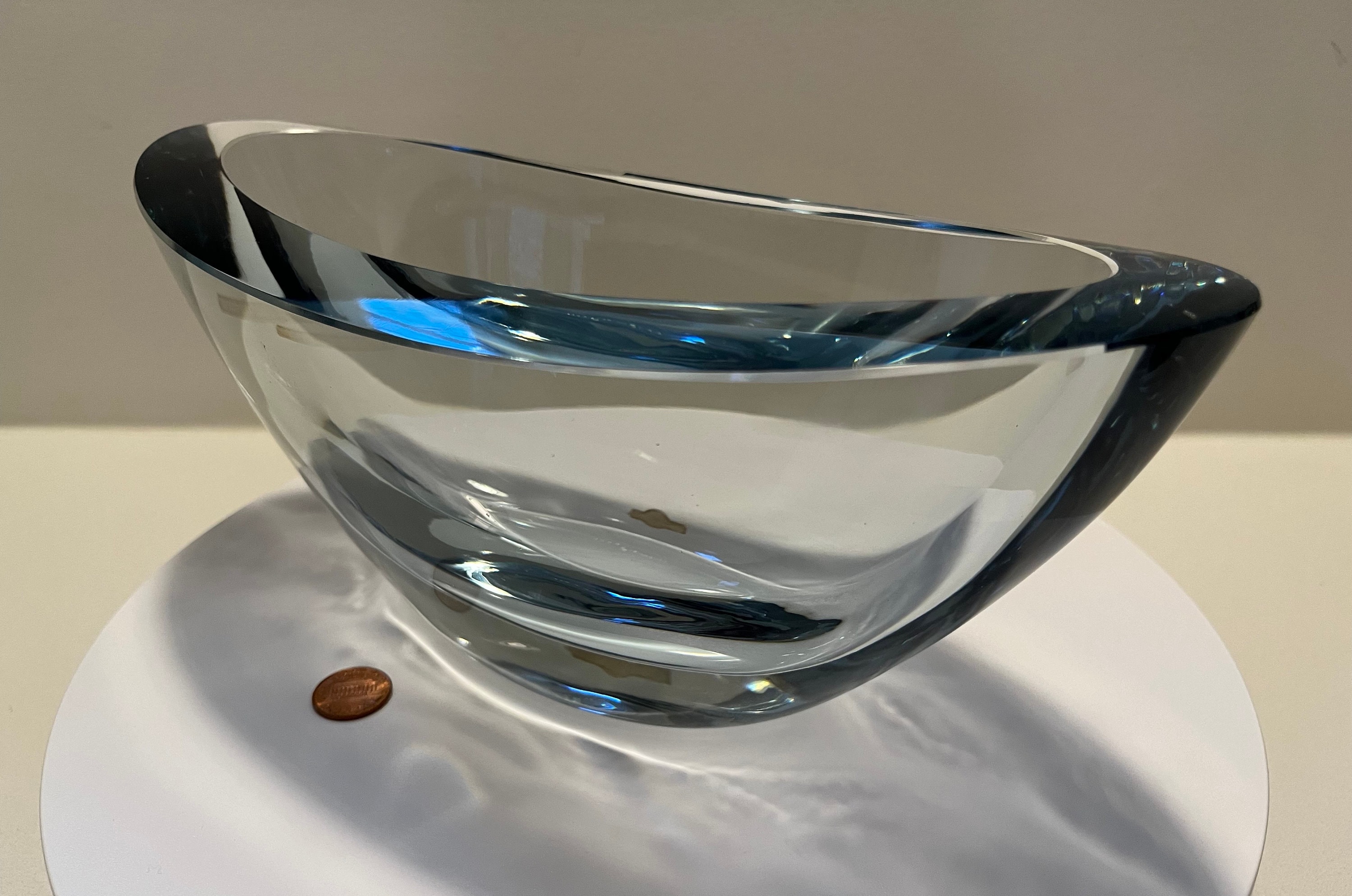 Strombergshyttan Vintage Large Clear Art Glass Vase Molded - Etsy