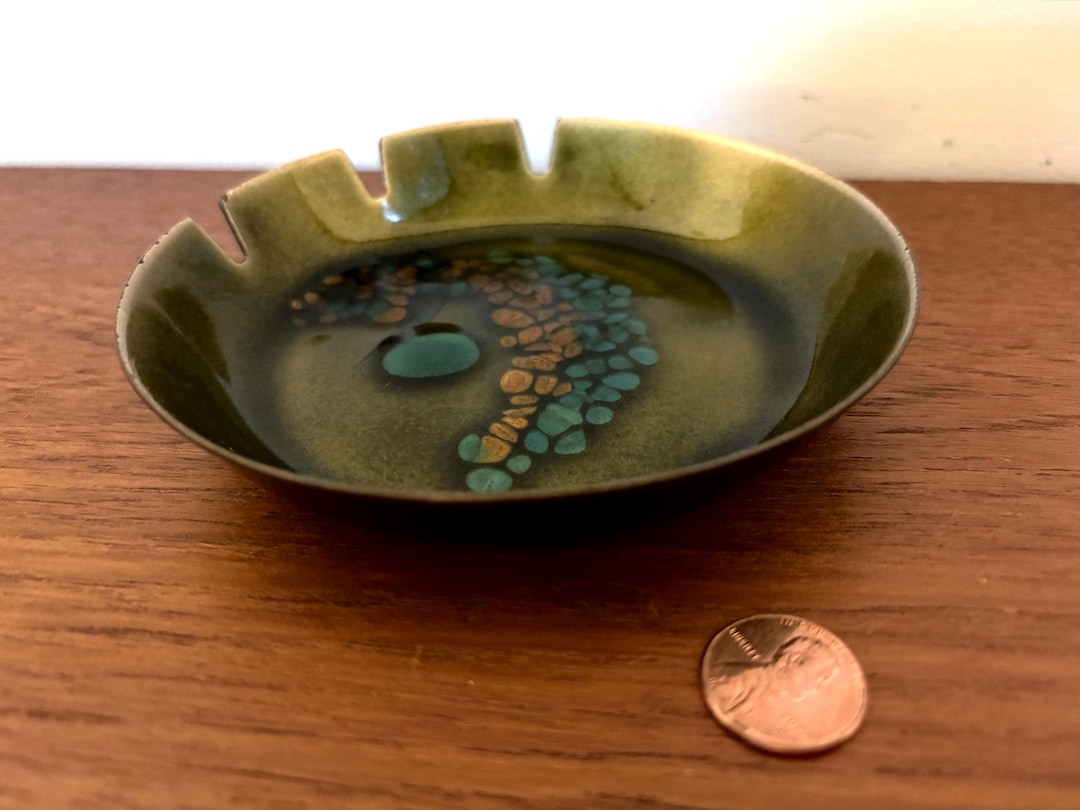 Bovano (cheshire, CT) Vintage Orange & Turquoise Abstract Patterned ...