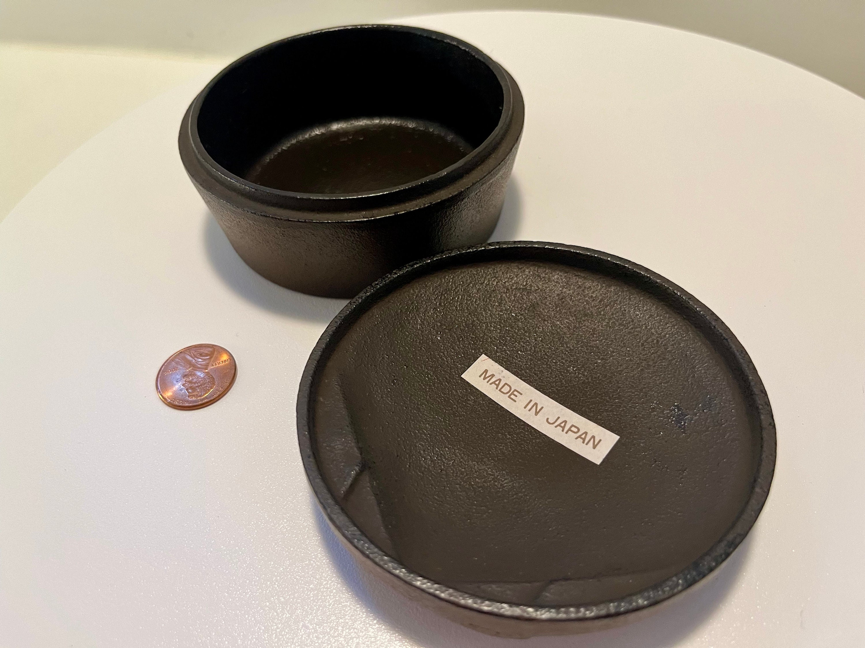 Japanese Vintage Cast Iron Jewelry Box With Scallop Shaped Lid Japan ...