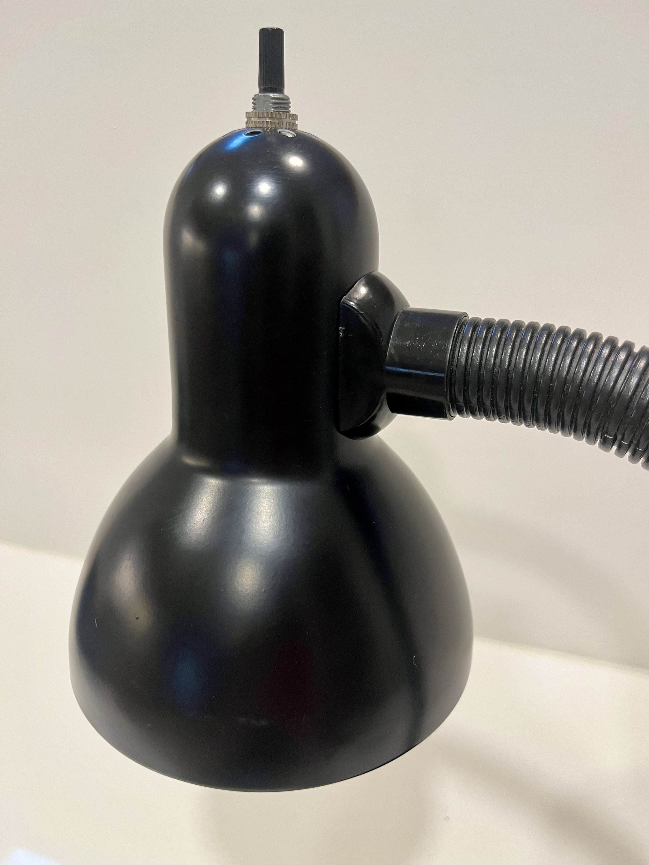 Gooseneck Vintage Matte Black Table or Desk or Task Lamp Modern Mcm ...