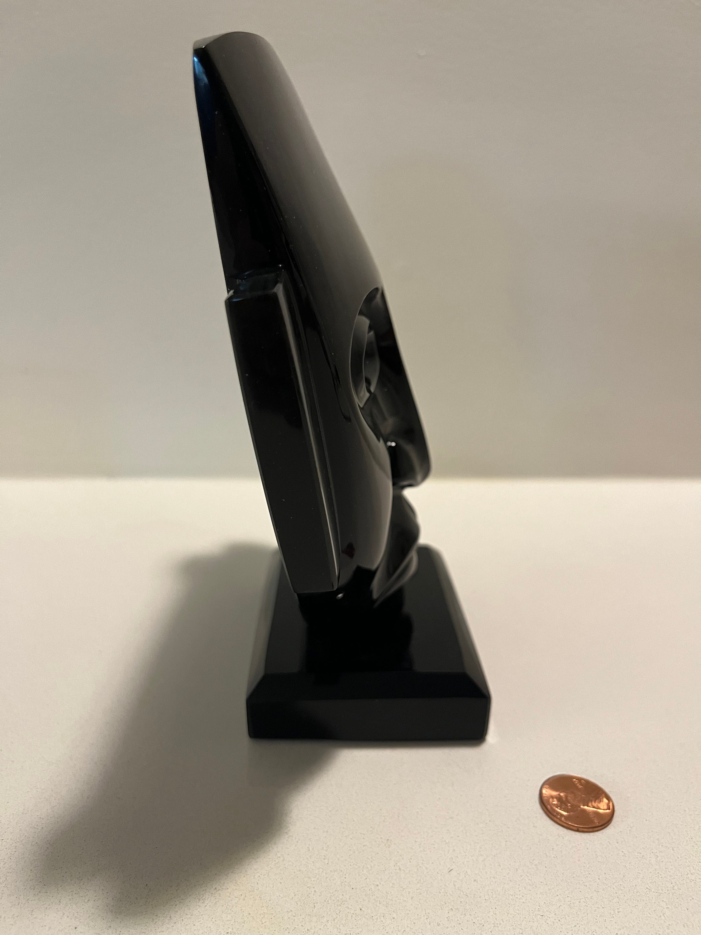 Teotihuacan Carved Obsidian Mask Sculpture Mexican Modern Mcm ...