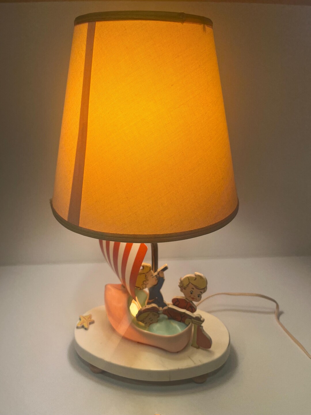 The Dolly Co. Vintage 1950’s Wynken, Blynken, and Nod Children’s Lamp ...