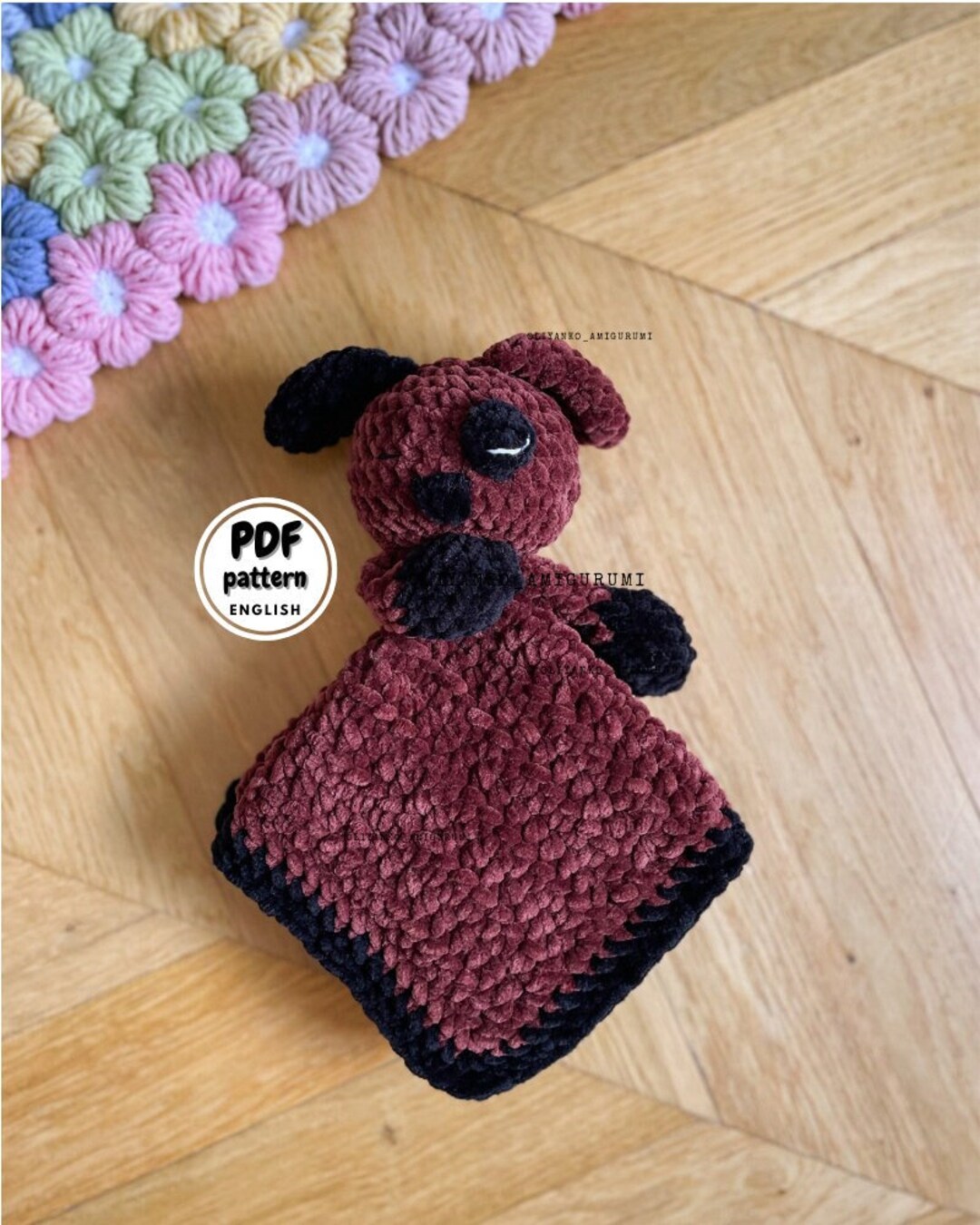Crochet Dog Lovey, Crochet Baby Blanket Pattern, Crochet Lovey for Baby ...