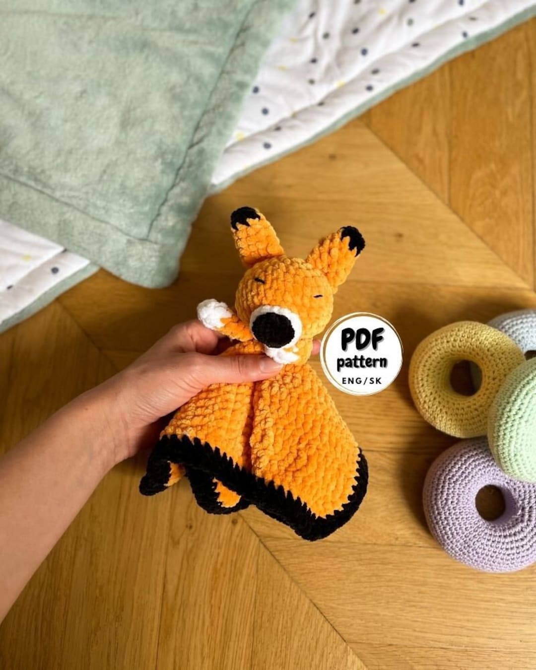 Crochet Fox Lovey, Crochet Lovey Pattern, Baby Blanket Crochet Pattern ...