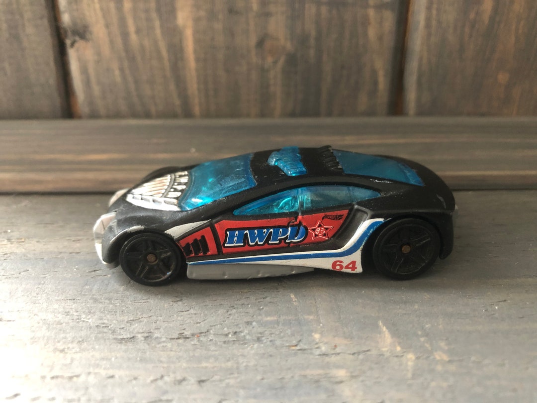 Speed Trap Police Car Black Mattel HOT WHEELS 1:64 Miniature Die Cast ...