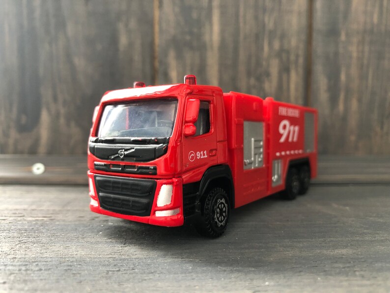 Volvo Firetruck Rescue Red MSZ City Die Cast 1:72 Car Scale - Etsy