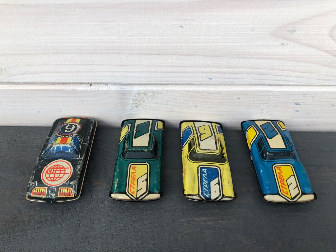 RARE Soviet CCCP STRELA Sport Vintage Retro Racing Track Tin Toy Car ...