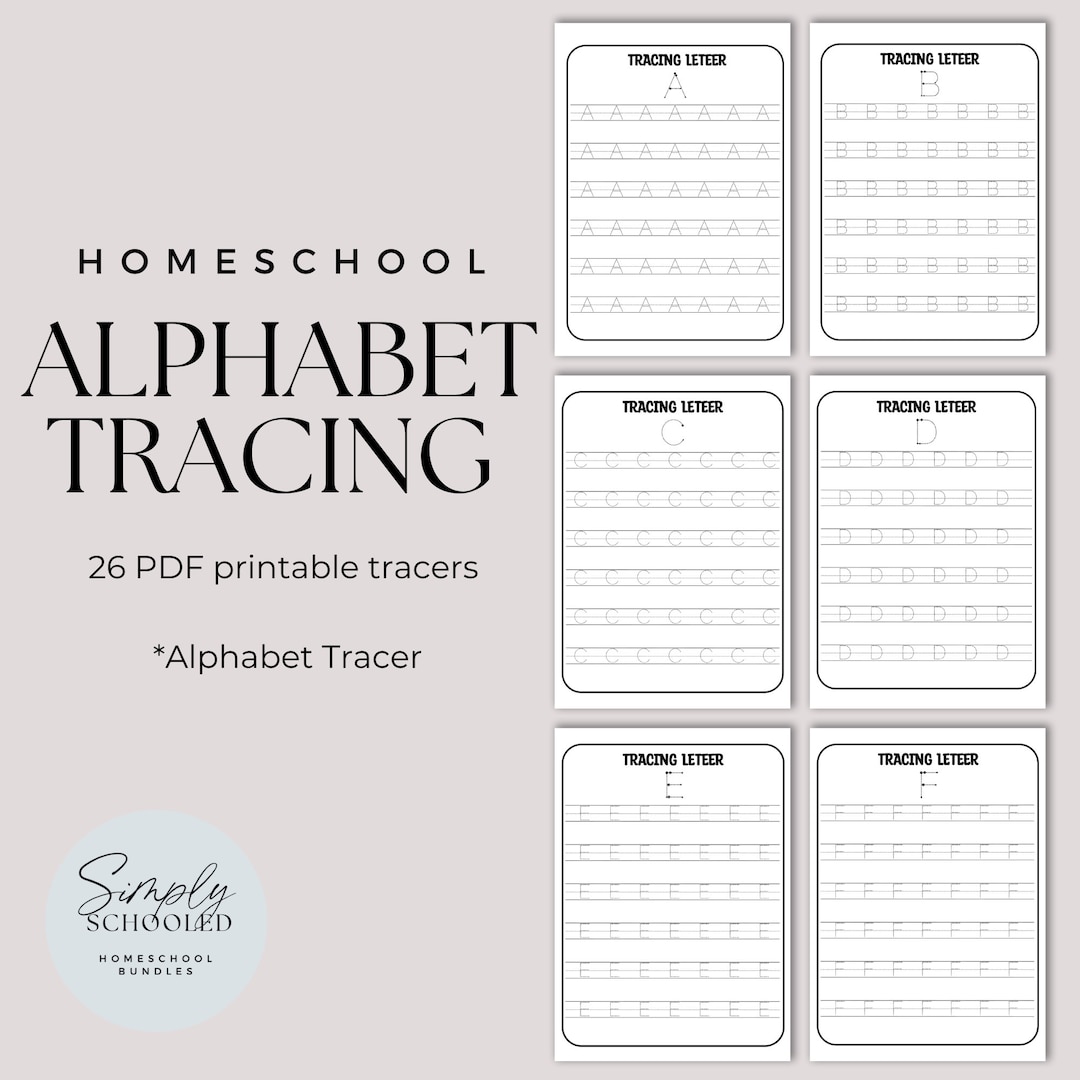 Alphabet Tracers Capital Letters, A-Z, Preschool, Toddler, Kindergarten ...