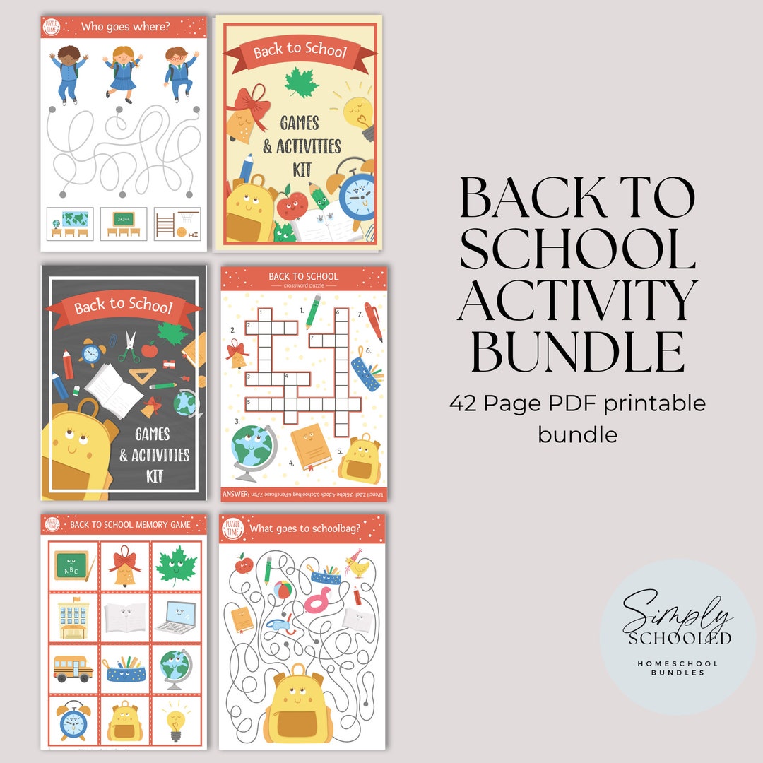 Back to School Bundle, Preschool, Kindergarten, 1st Grade, Homeschool ...