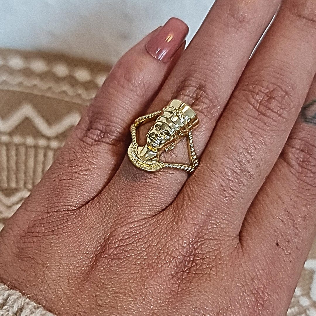Nefertiti Ring – Egyptian Queen Jewelry, Stainless Steel Gold Ring ...