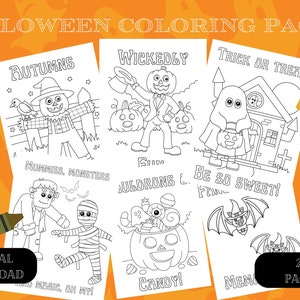 Halloween Coloring Pages for Kids - Set of 20 Printable Halloween ...